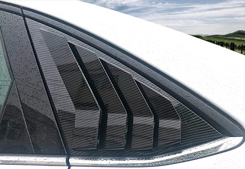 ABS Carbon Fiber Rear Window Louver Shutter Cover For Volkswagen Jetta ...