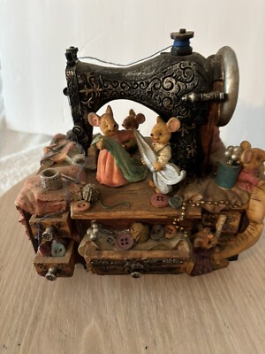 Antique Classic Mice Music Box Sewing Machine " My favorite Things" | eBay
