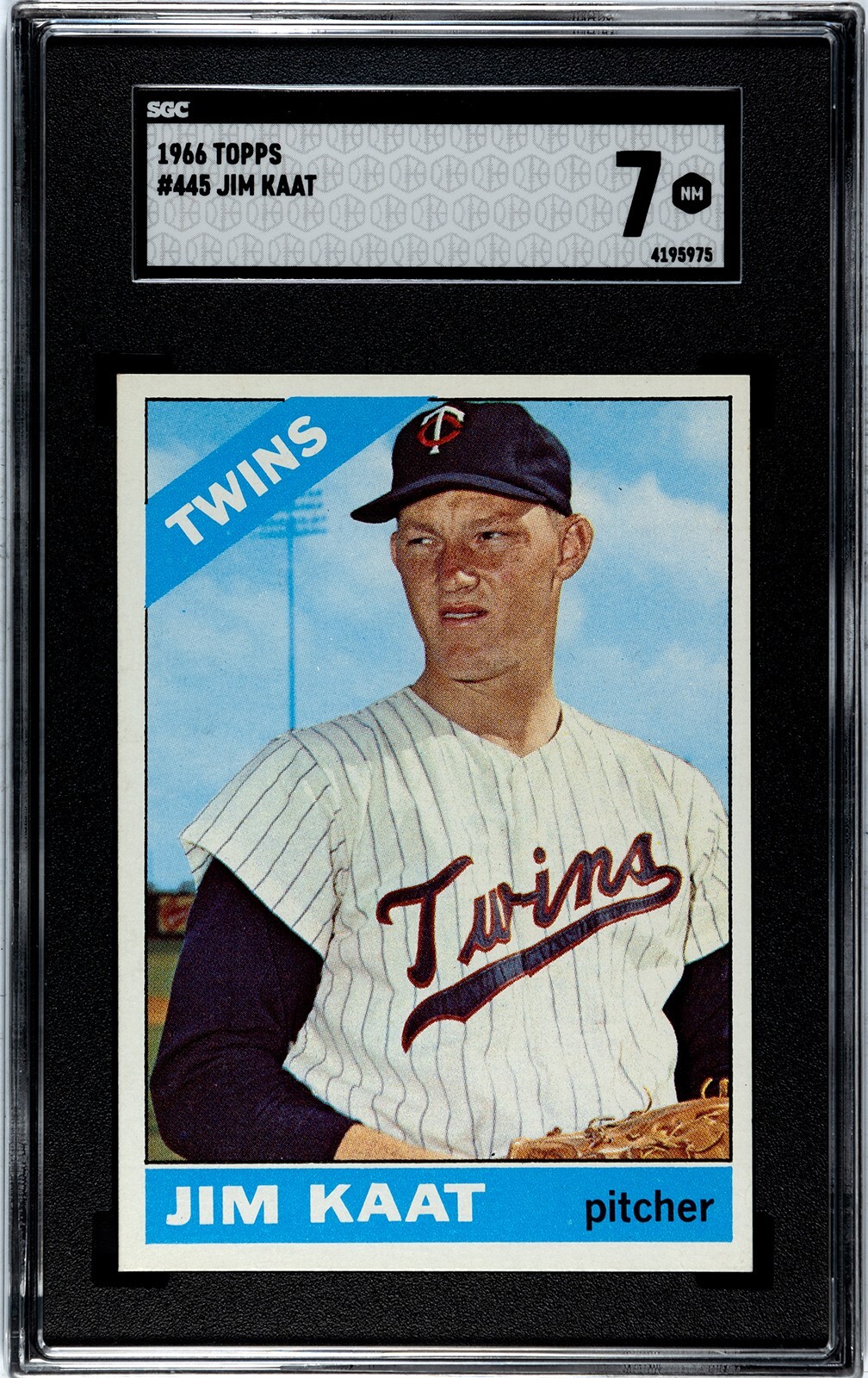 Jim Kaat 1966 Topps Baseball Card #445- SGC Graded 7 NM (Minnesota ...