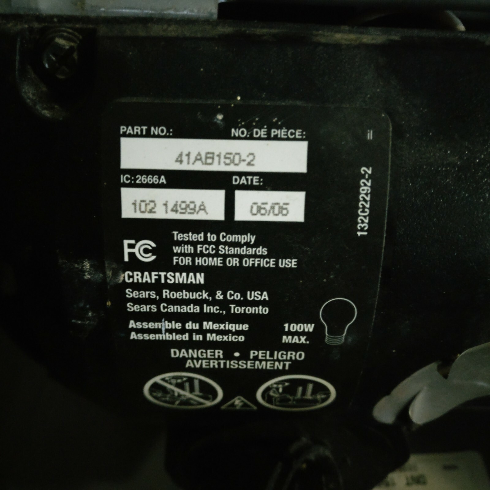 Craftsman Chamberlain 41AB150-2 Logic Board. "Mail In Repair Service ...