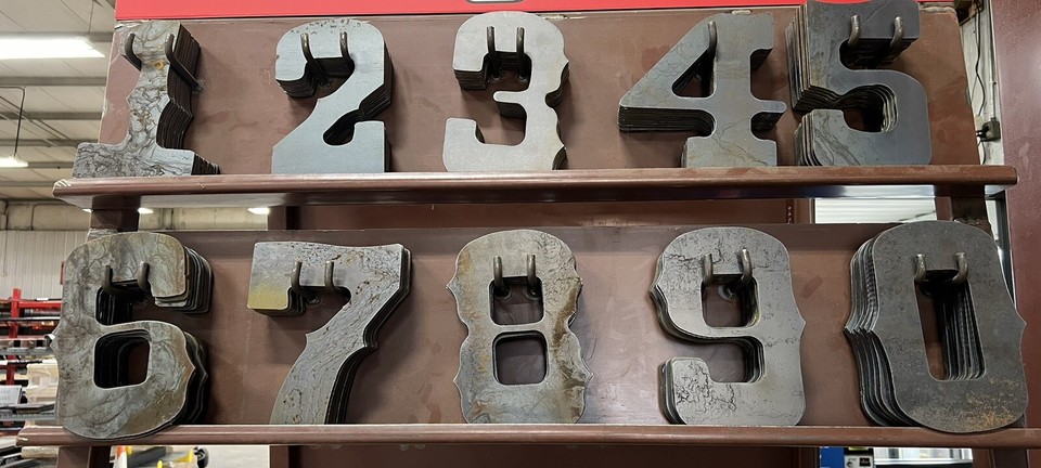 8" Tall Steel Western Letters & Numbers - 1/8" thick plasma cut steel ...