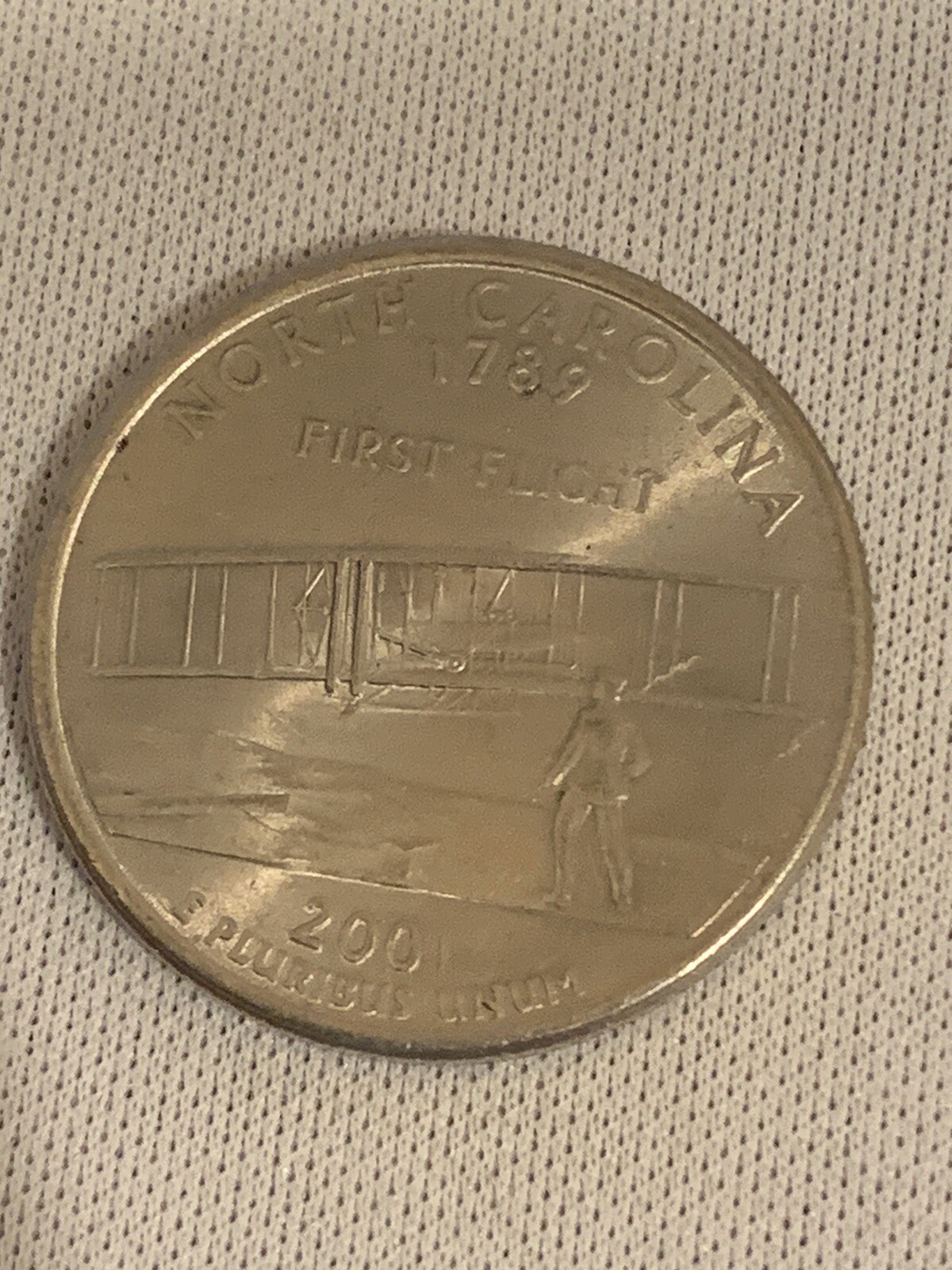 2001 P North Carolina State Quarter Cent Coin From US Mint 25 Cents ...