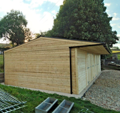 14ft x36ft Stable Shape Shed Heavy Duty Wooden Garage Timber Workshop ...