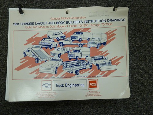 1991 GMC Topkick Chevy Kodiak Truck Chassis Layout & Body Builder ...