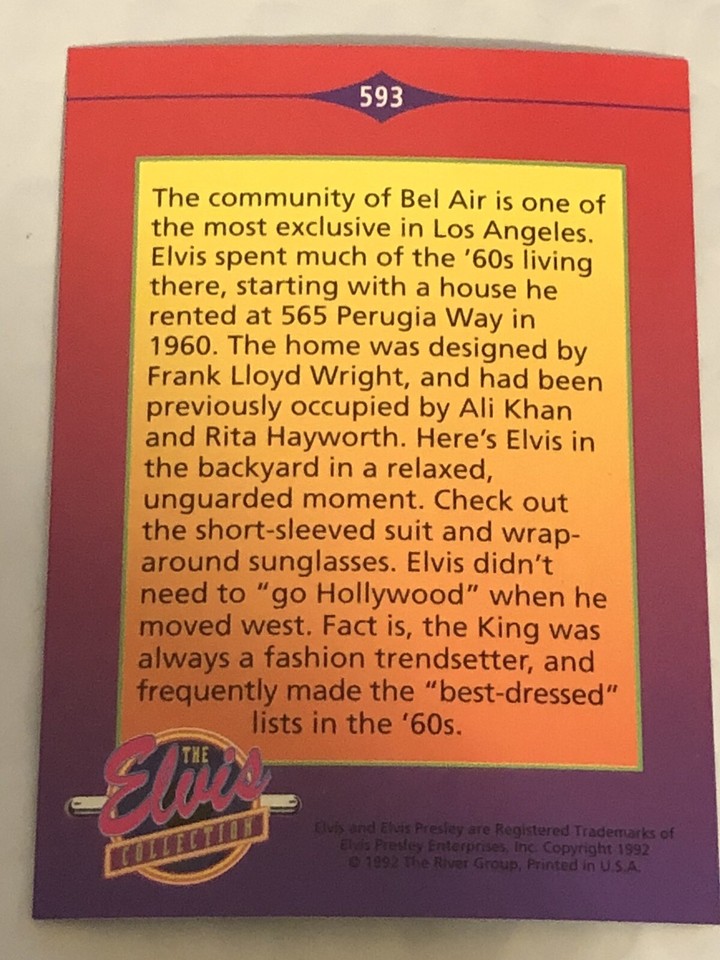 Elvis Presley Collection Trading Card Number 593 Young Elvis | eBay