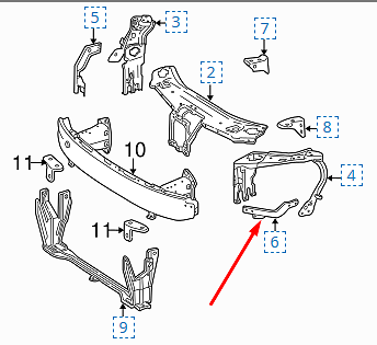 MERCEDES-BENZ S W221 Kühler linke untere Halterung A2216200391 NEU ...