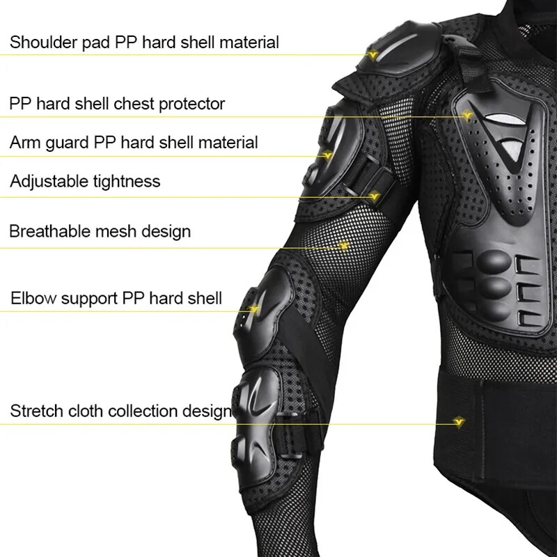 Men Jacket Motorcycle Vest Racing Riding Body Protective Equipment ...