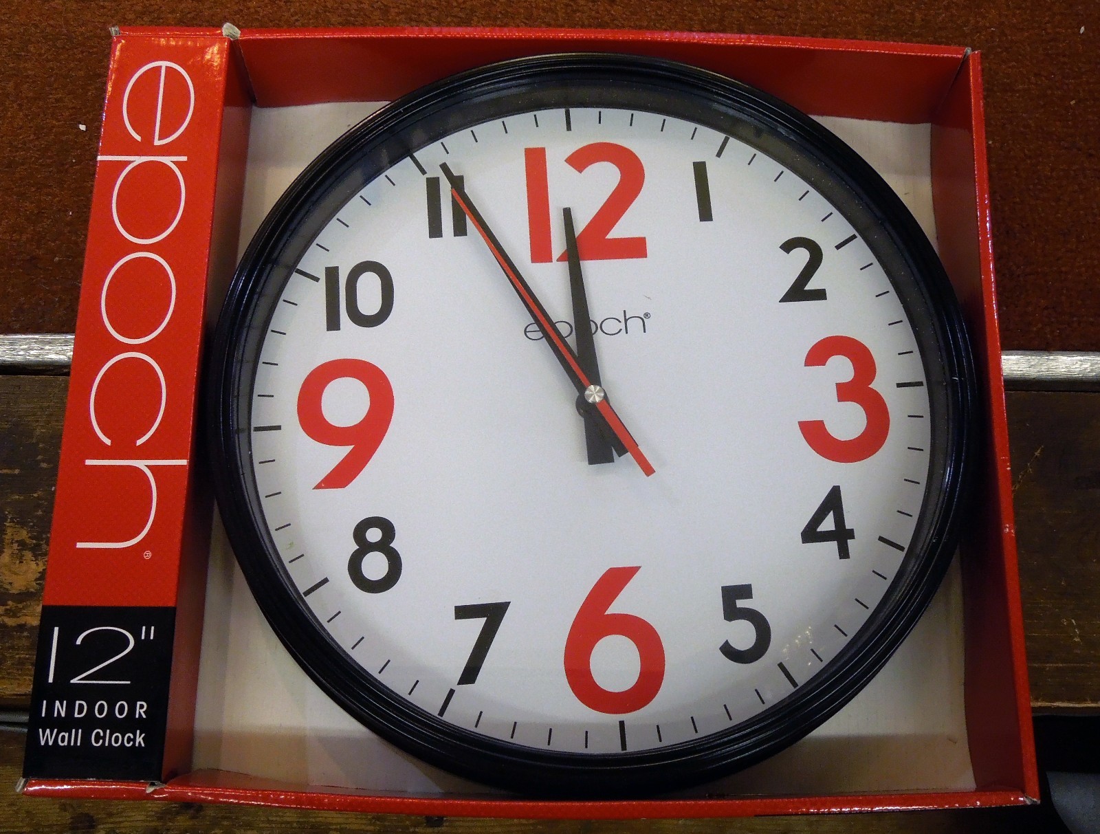EPOCH 12" WALL CLOCK- WHITE DIAL | eBay