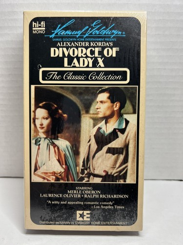 The Divorce of Lady X (VHS) Merle Oberon, Laurence Olivier, New Factory Sealed 42995308730| eBay
