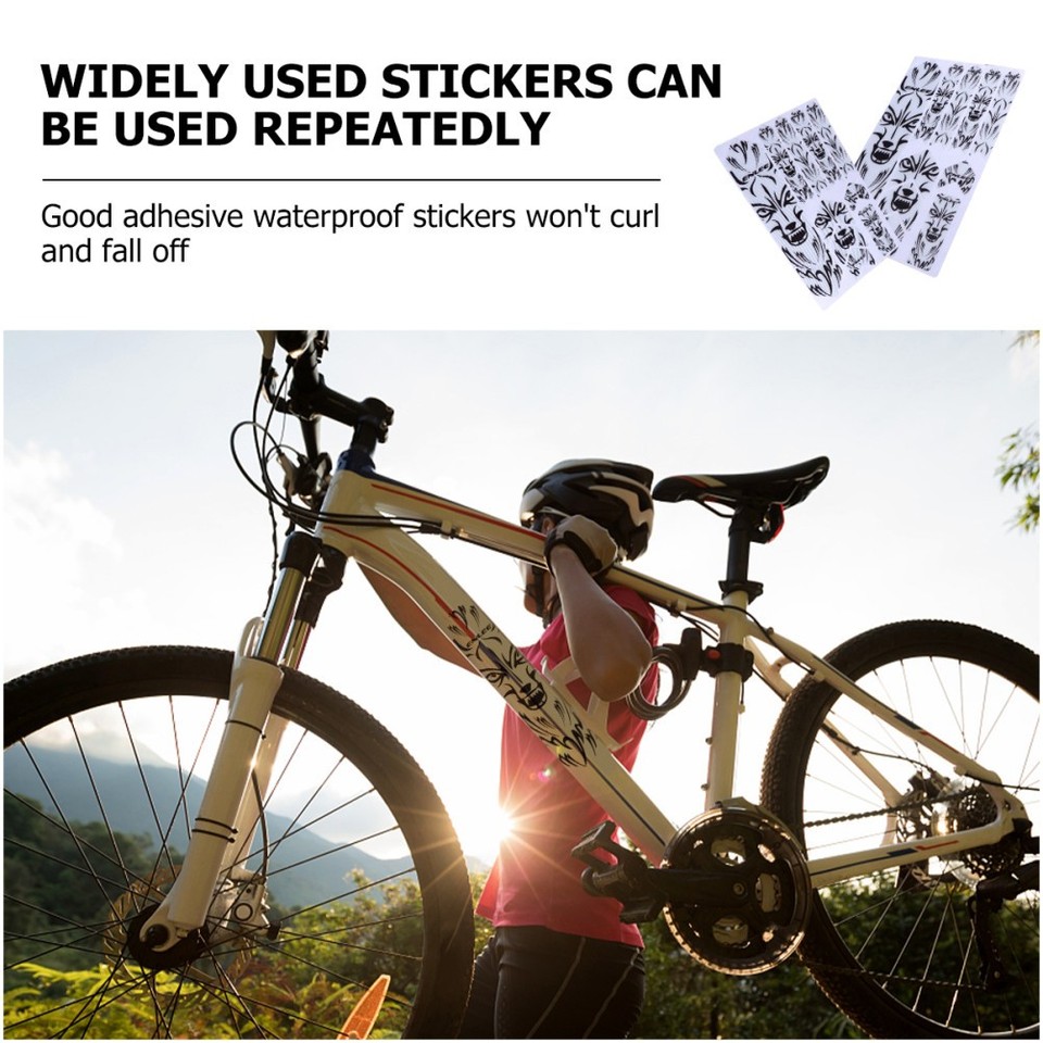 Cycling Bike Stickers Decals MTB Road Bike Frame Sticker Rack Stickers ...