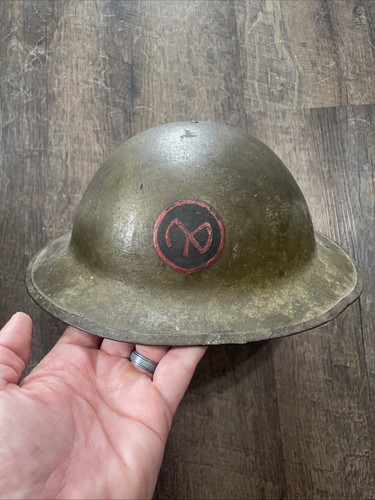 WW1 US Army 27th Division Painted Helmet | eBay