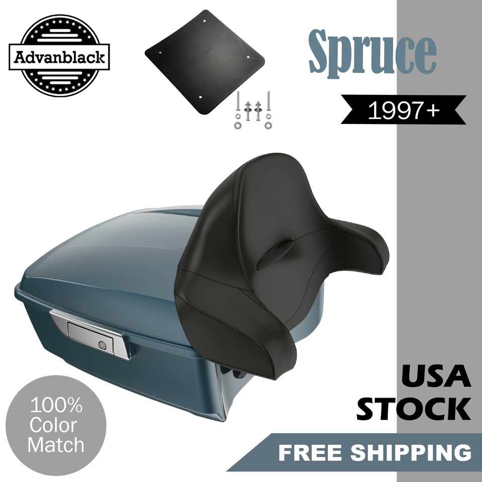 Advanblack SPRUCE Rushmore King Tour Trunk Pack Pad Fits 97+ Harley ...
