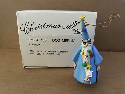 Vintage Grolier DISNEY Christmas Magic Ornament MERLIN w/ Box #33 | eBay