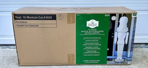NEW 75” Inch Animated White Nutcracker Holiday Time Walmart - 2024 IN ...