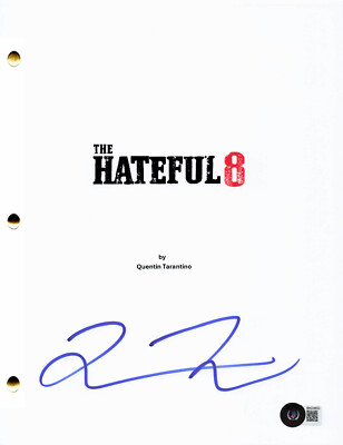 QUENTIN TARANTINO SIGNED AUTOGRAPH THE HATEFUL EIGHT FULL SCRIPT ...