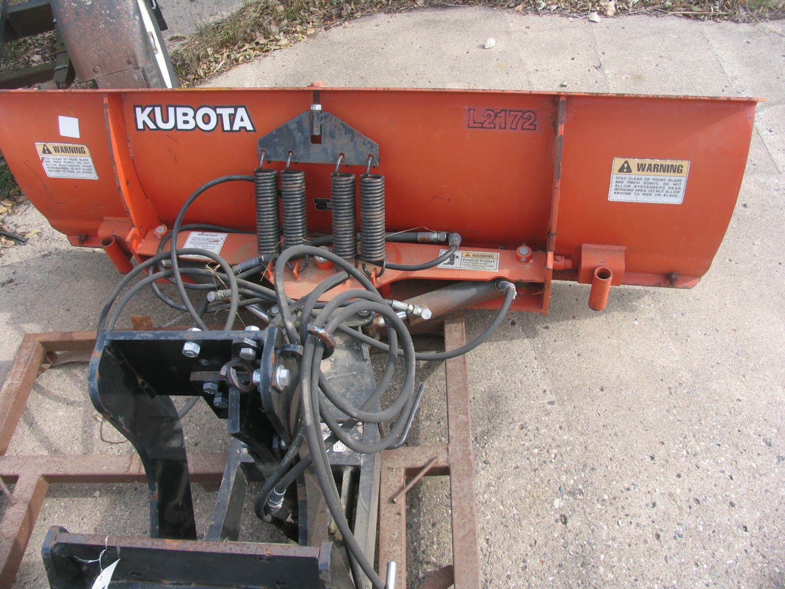 KUBOTA L2180-1 2180 SUBFRAME WITH HYDRAULIC With Snow Plow Blade KUBOTA ...