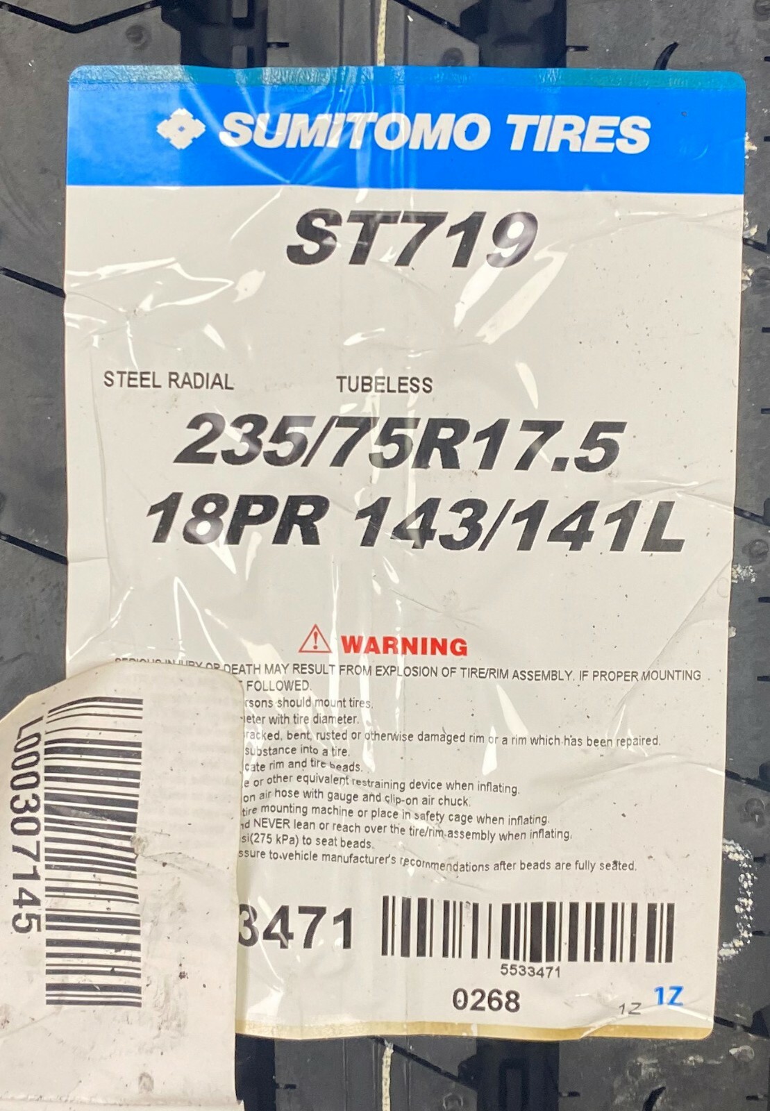 1 (One) New Sumitomo ST719 - 235/75R17.5 Tire 23575175 235 75 17.5 | eBay