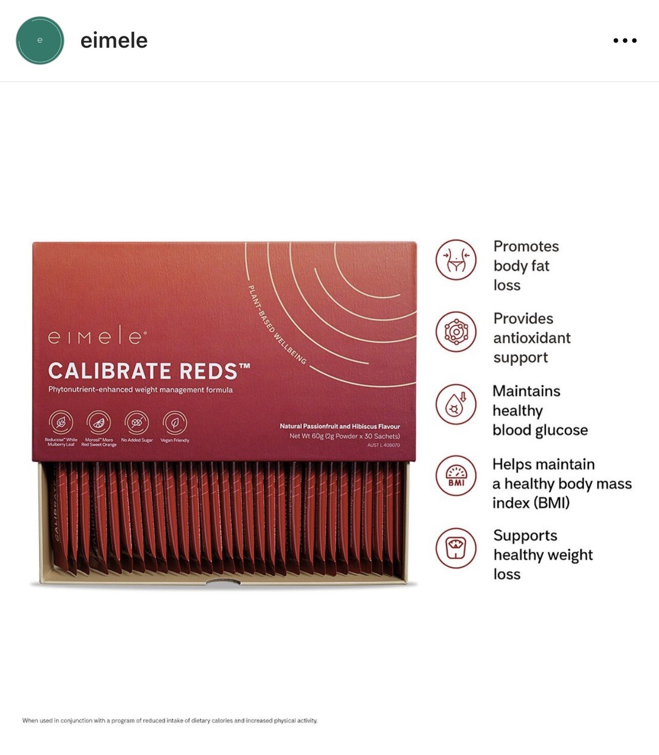 Eimele calibrate reds weight management 2g Powder * 30 Sachets | eBay ...
