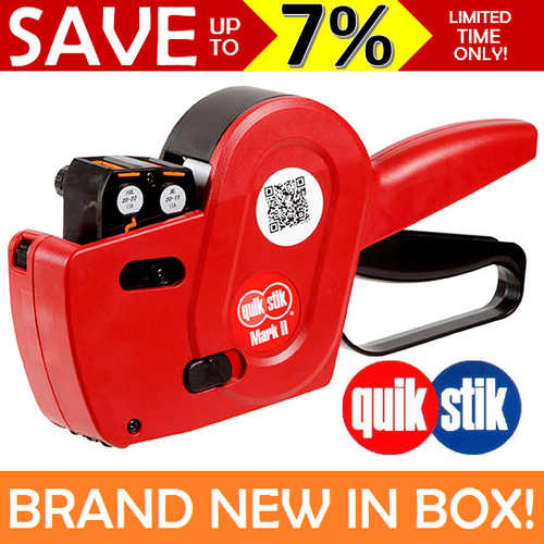 NEW QUIKSTIK Pricing Gun Price Mark II Double Two Lines Labeller ...