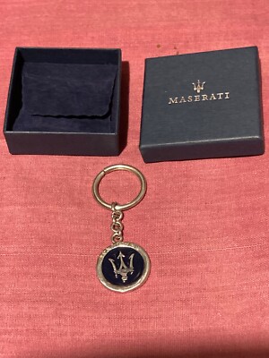 RARE VINTAGE NEW Maserati Sterling SILVER Key Chain : Stunning with box ...