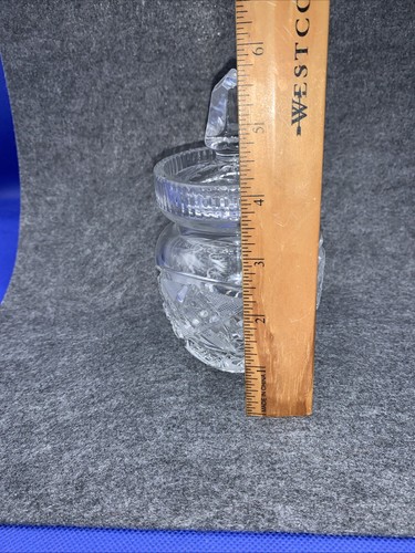 Antique American Brilliant Cut Crystal Condiment Jar Honey Jelly Jam ...