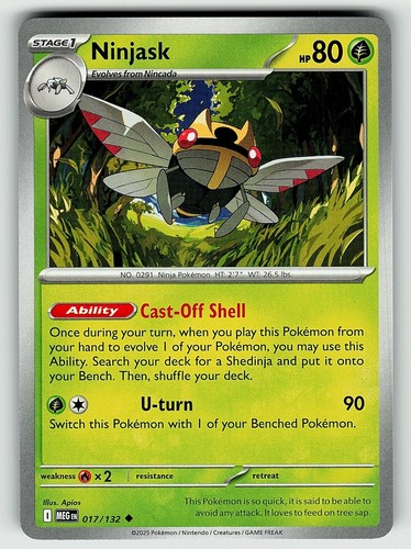 Ninjask Mega Evolution Uncommon 017/132 | eBay