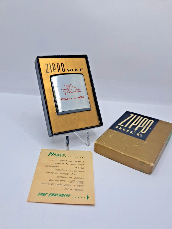 Zippo Rule Measuring Tape. "Wire Products RUMBA-TIE-WIRE". MIB. Lot ...