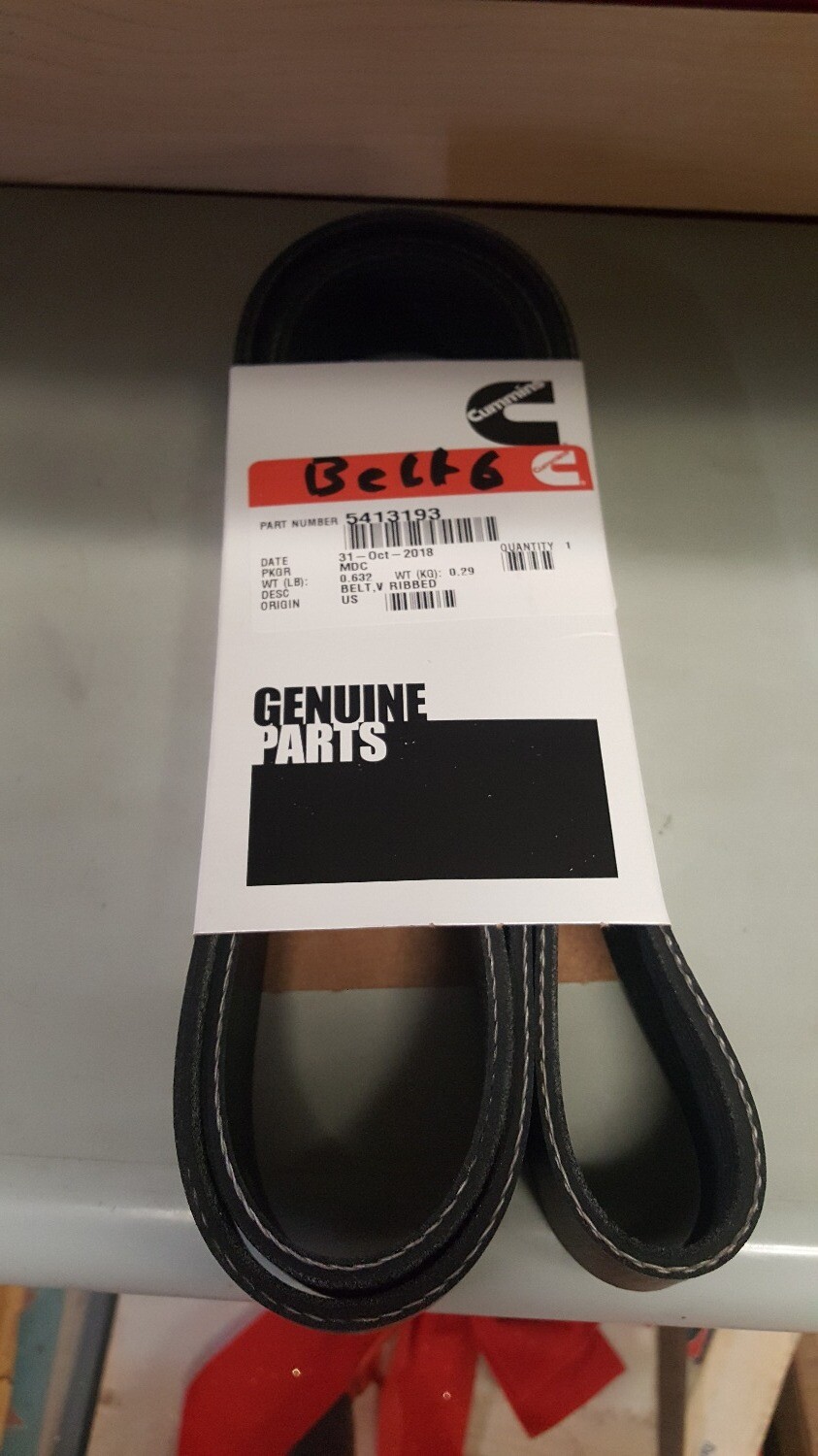 Genuine Cummins 5413193 Belt V Ribbed for sale online | eBay