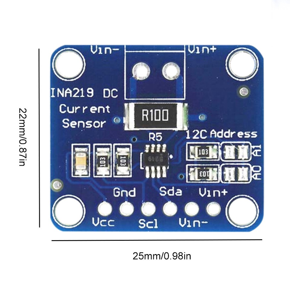 MCU-219 INA219 Power Monitoring Sensor Module I2C Zero Drift High ...