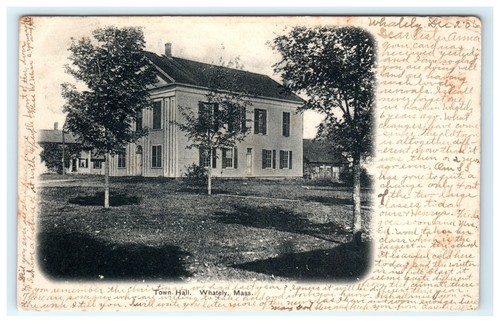 1906 Town Hall Whately MA Massachusetts Postcard Early View | eBay