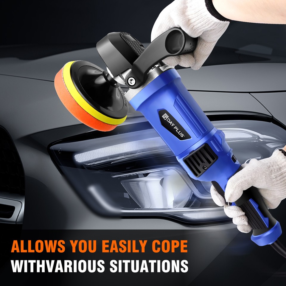 7" 5000W Car Polisher Buffer Polishing Machine Kit Waxing Tool Buffing ...