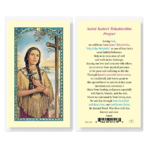 Saint Kateri Tekakwitha Prayer - Laminated Holy Card - E24-474 | eBay