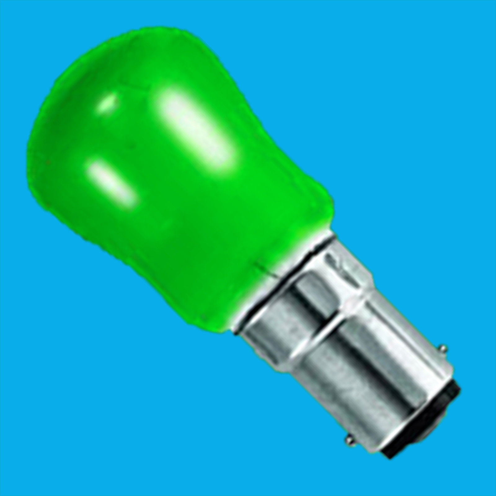 6x 15W Coloured Pygmy Sign Light Bulbs, Display Lamp, Small Bayonet Cap ...
