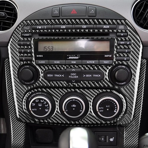 4Pcs Carbon Fiber Interior Central Console Cover Trim For Mazda MX-5 ...