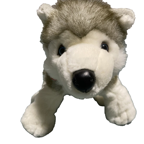 Build A Bear BAB Siberian Husky Gray Wolf Dog Plush Stuffed Animal 15 ...