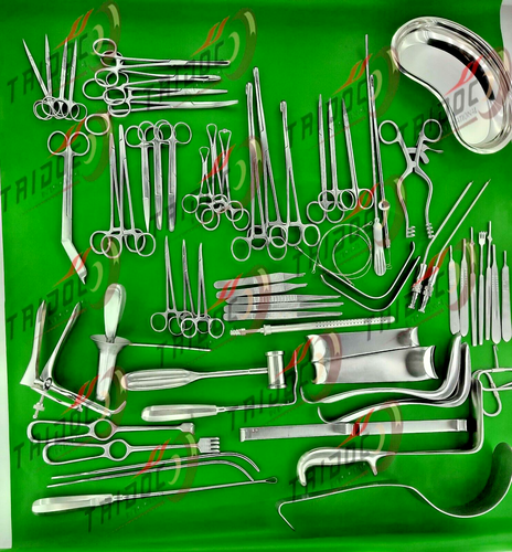Basic Major General Set 70 Pcs With kidney Tray Surgical Instruments ...