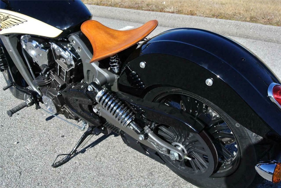 Spring Solo Seat Chopper Bobber Harley Sportster Tractor 15x14" Red Gat ...