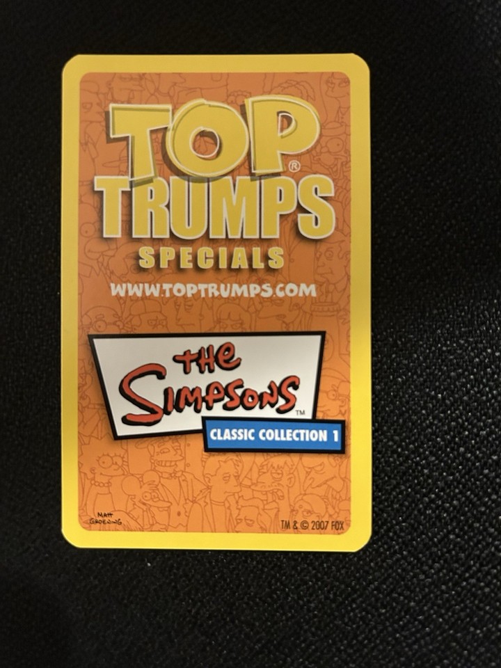 2007 Herb Powell Top Trumps Character Card The Simpsons | eBay
