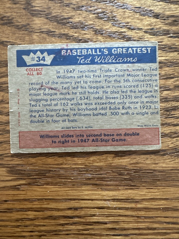 Ted Williams, Roger Clemons, Wade Boggs, Yastrzemski, And Other Vintage ...