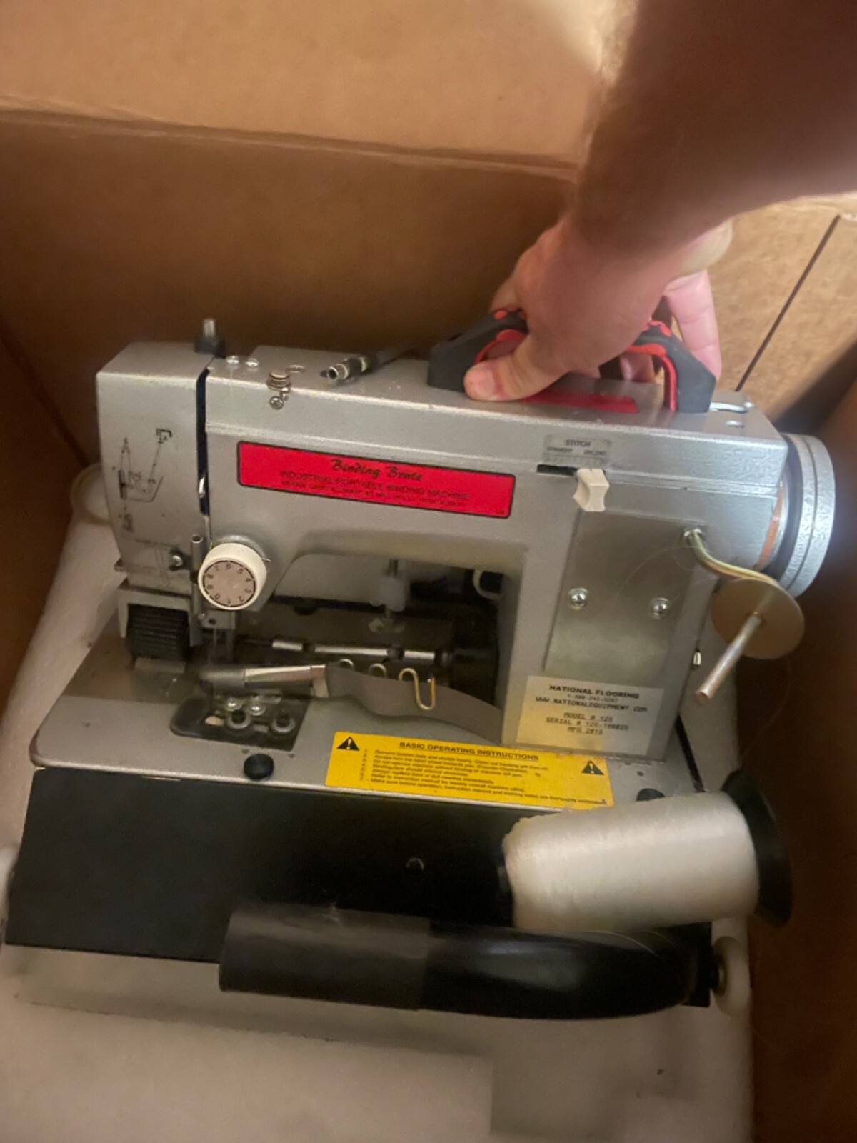 National 126 Carpet Binder Machine and beveler and supplies | eBay