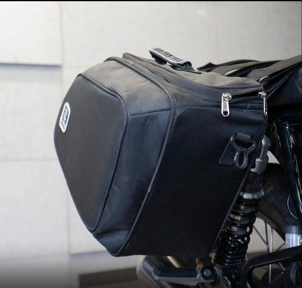 SADDLE BAG BLACK FIT FOR ROYAL ENFIELD INTERCEPTOR 650 & GT 650 | eBay