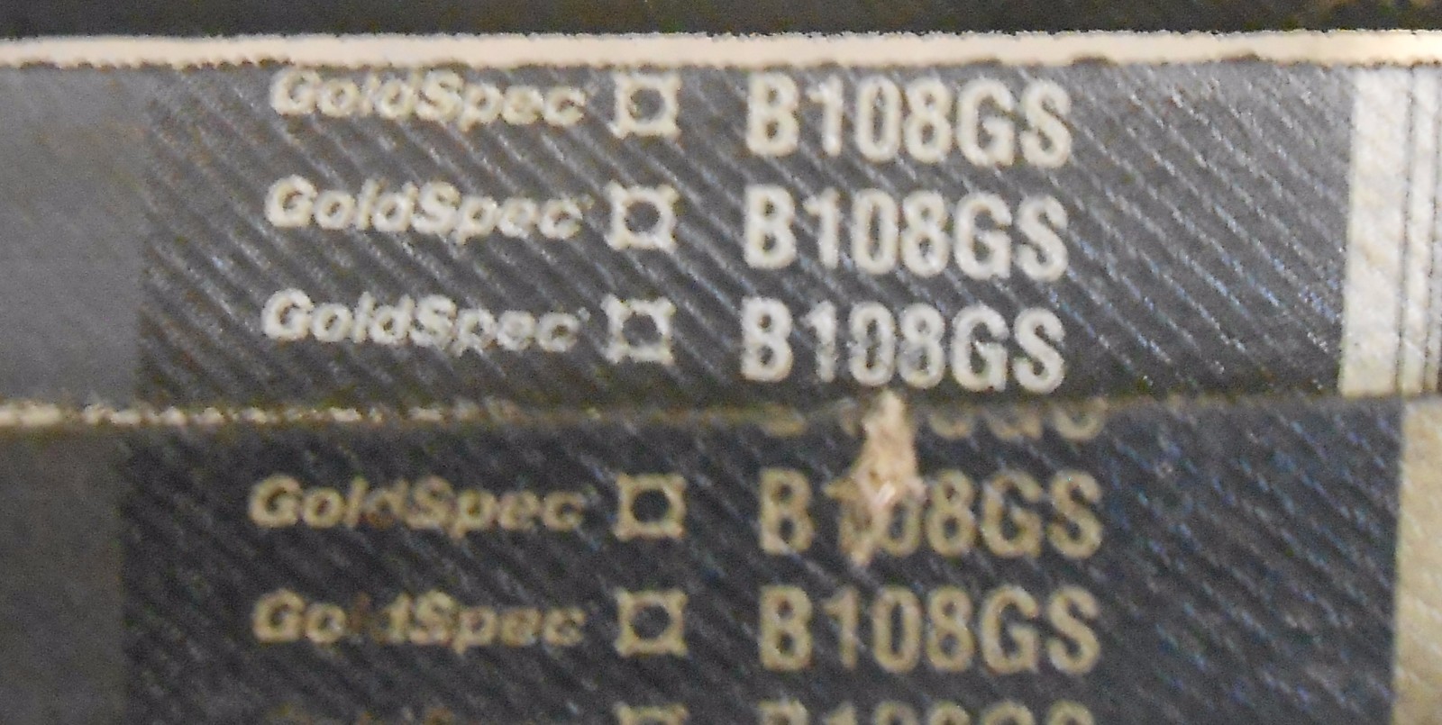 GOLDSPEC V-BELT B108GS, 111" OUTSIDE LENGTH, 0.66" CROSS SECTION WIDTH ...