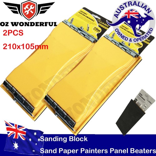 2PCS Sanding Block 210x105mm Sand Paper Painters Panel Beaters | eBay