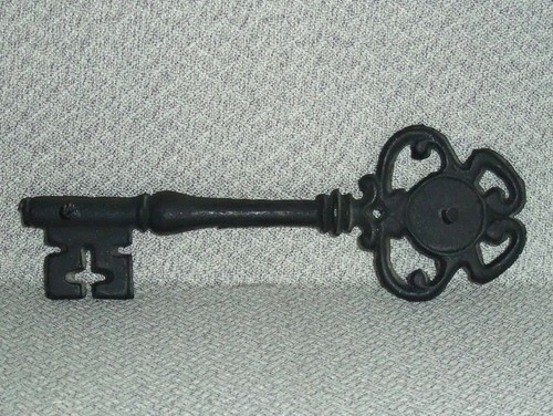 Large CAST IRON KEY for Key Holder - Vintage cast iron KEY decorative ...