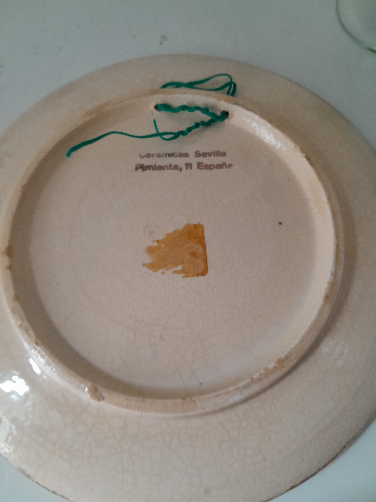 Vintage Ceramicas Sevilla Spanish Plate, Enameled 24k Gold Decorative ...