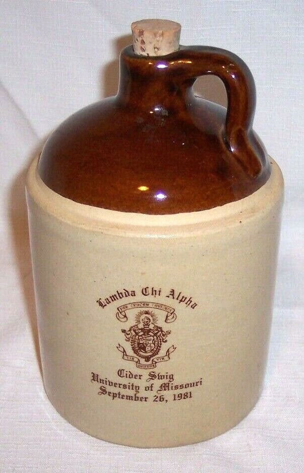 Lambda Chi Alpha Fraternity CIDER SWIG Jug w Insignia U OF MISSOURI ...