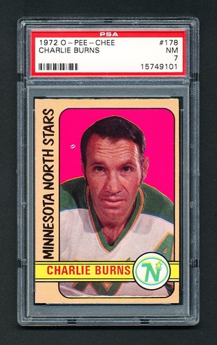1972 OPC HOCKEY 178 CHARLIE BURNS PSA 7 NEAR MINT NORTH STARS | eBay