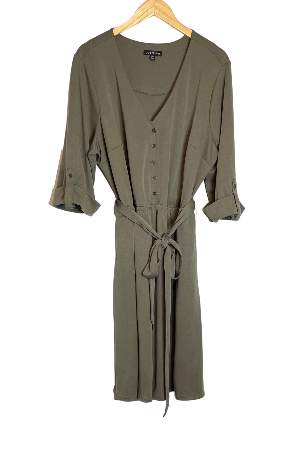 Lane Bryant Fit & Flare Dress Womens Size 18/20 Button Up V Neck ...