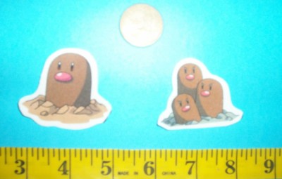 Pokémon Gen #1 Diglett, Dugtrio, Fabric Appliques ~ Iron ons | eBay