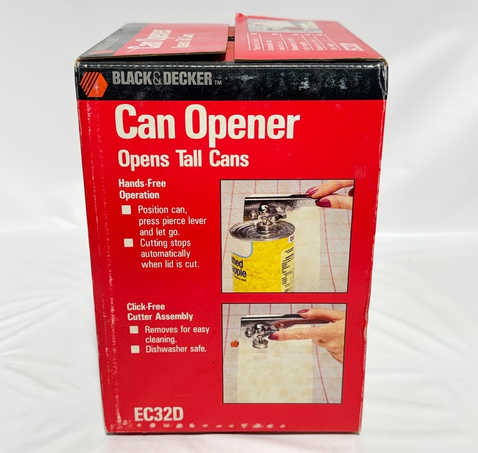 Vintage Black & Decker Tall Electric Can Opener Counter Top EC32D ...
